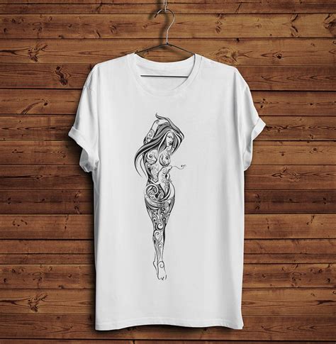 Naked Woman T Shirt Tee Tattoo Nude Erotic Sexy Girl Lady Etsy