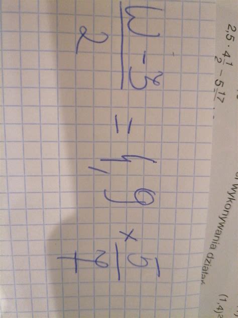 Obiczy ktoś to równanie trzeba obliczyć ile to W i działania też nie