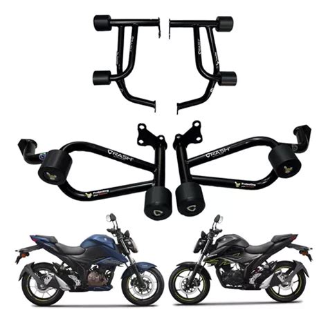 Crash Bar Moto Suzuki Gixxer Naked Acero Sliders Neg Meses