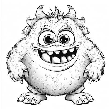 Un Monstruo De Dibujos Animados Con Grandes Ojos Y Una Gran Sonrisa
