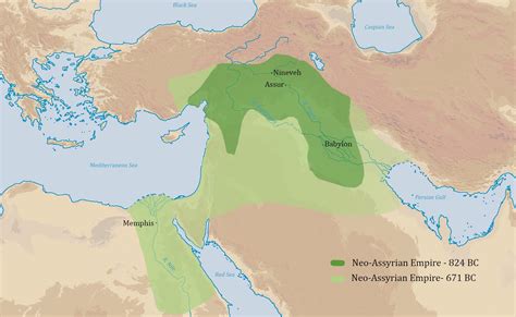 Assyrian Empire Map 650 Bc Maps