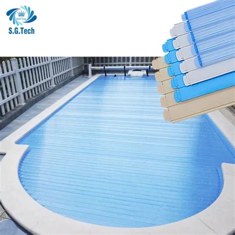 Over Water Installation Swimming Pool Safety Rigid Pc Slats Automatic