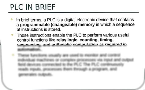 SOLUTION Programming Logic Controller Explained Detailed Studypool