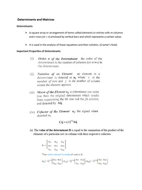 determinants and matrices pdf matrix mathematics determinant