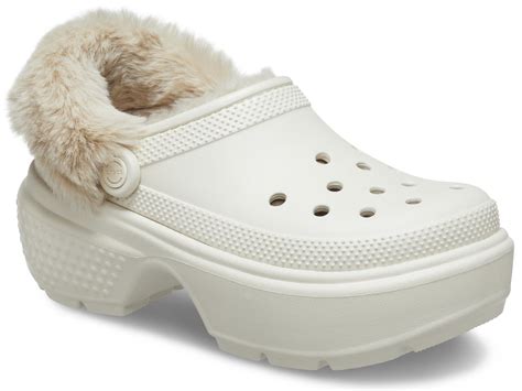 Crocs Classic Lined Stomp Clog In White Lyst