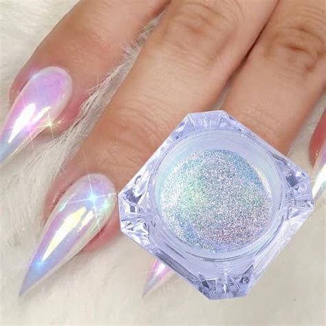 New Chrome NAIL Powder PIGMENT Color Mirrored Chrome Extacly Like