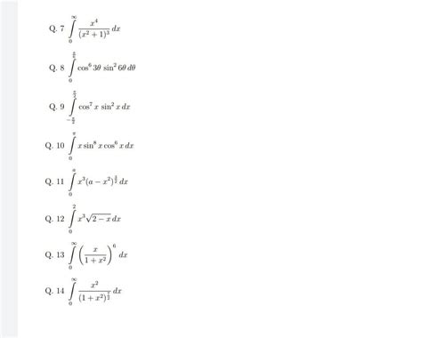 solved evaluate the following integrals using reduction