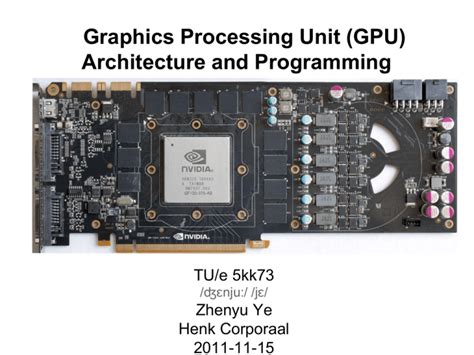 graphics processing unit gpu architecture and programming