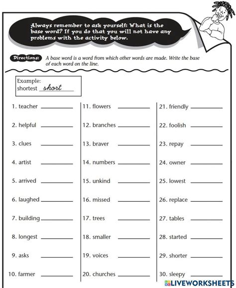 Root Words Interactive Exercise Live Worksheets Worksheets Library