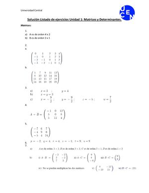 Apunte Matrices Y Determinantes Apuntes N Nombre De La Asignatura