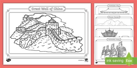 Chinese Landmarks Colouring Pages Hecho Por Educadores