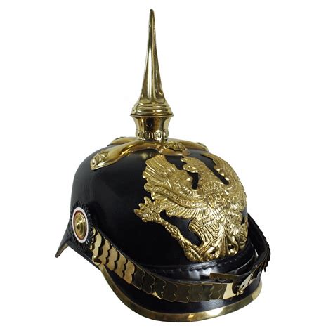 Ww German Prussian Pickelhaube With Cruciform Base Repro Helmet Army