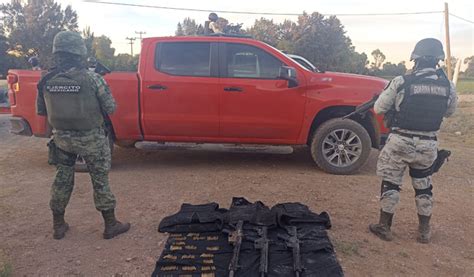 En Zacatecas Guardia Nacional y Ejército Mexicano aseguran material