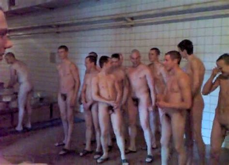 Nude Military Men Showering Cumception