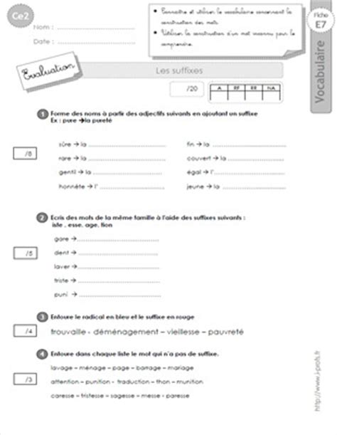 Ce2 Suffixes Evaluation