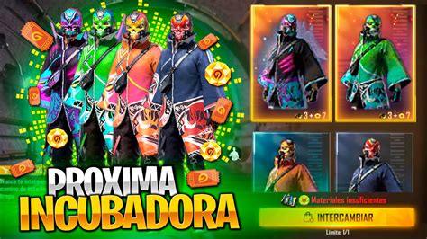 Mostrando PRÓXIMA INCUBADORA de free fire TODAS las SKINS de la NUEVA
