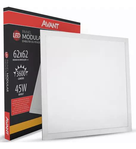 Plafon Painel Led Embutir X W K Luz Amarela Avant