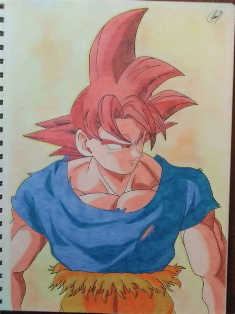 Dibujo Goku Ssj Dios Dragon Ball Espa Ol Amino
