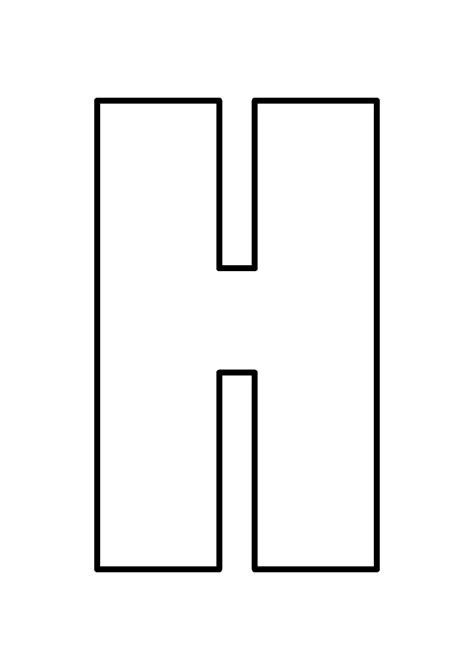 Printable Letter H Template Images And Photos Finder