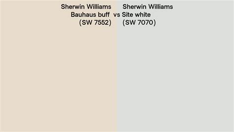 Sherwin Williams Bauhaus Buff Vs Site White Side By Side Comparison