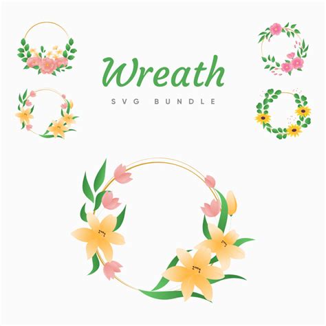 36 Laurel Wreath SVG BUNDLE Monogram Wreath SVG Laurel SVG