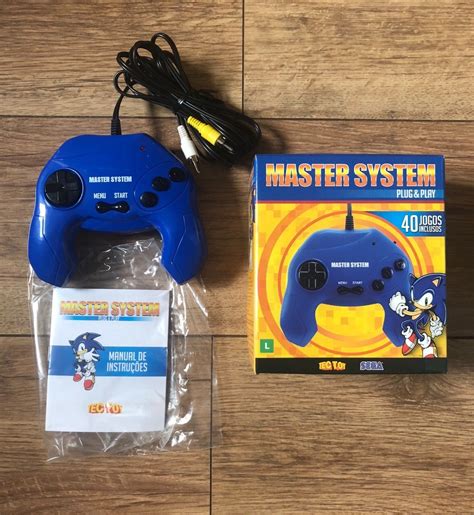 Console Tectoy Sega Master System Plug Play Azul 40 Jogos Mercado Livre