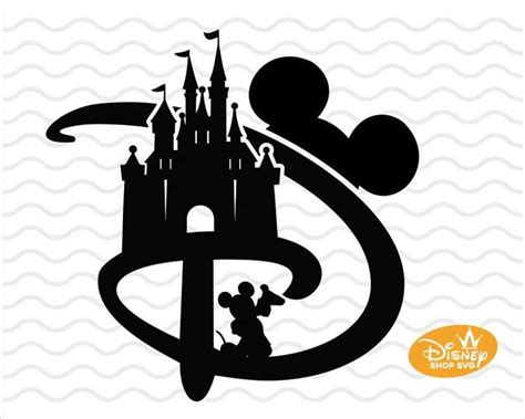 Disney D Castle Mickey SVG Disney DXF Mickey Silhouette Etsy In
