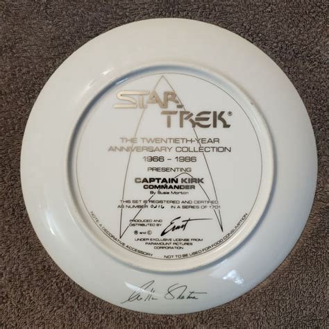 Star Trek Plates Ernst Platinum Rim
