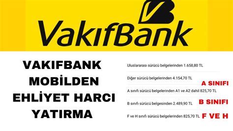Ehliyet Harcı Nasıl Yatırılır Vakıfbank Mobil GÜNCEL YouTube