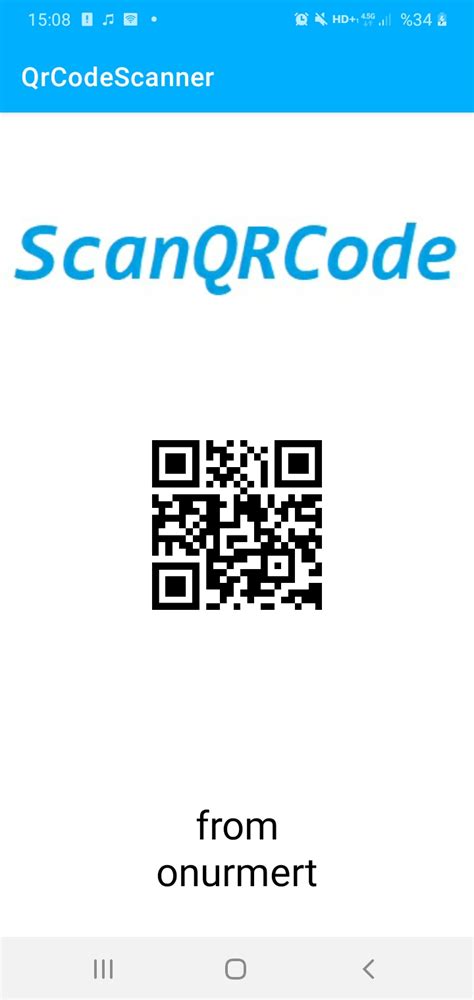 Github Onurrmert Qr Code Scanner An Application That Shows The