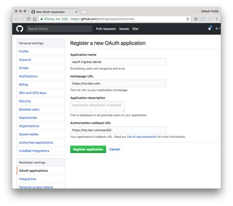 external oauth authentication ingress nginx controller