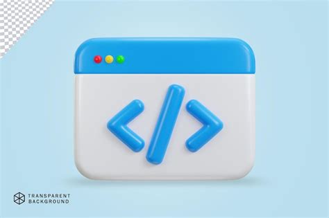 Premium PSD Web Development Concept Website Coding Programming 3d