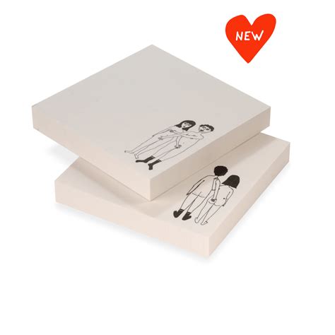 Blocs Post It Naked Couple Back Naked Couple Helen B X2 Pastel Shop