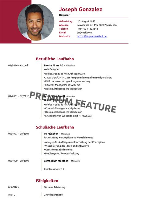 Lebenslauf Online Erstellen Kostenlos Anleitung Und Tipps Einfaches
