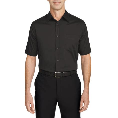 Elegante Camisa Social Masculina Cinza Escuro Manga Curta Bom Pano
