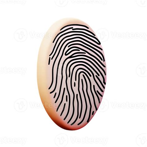 Fingerprint 3d Rendering Icon Illustration 29434094 PNG