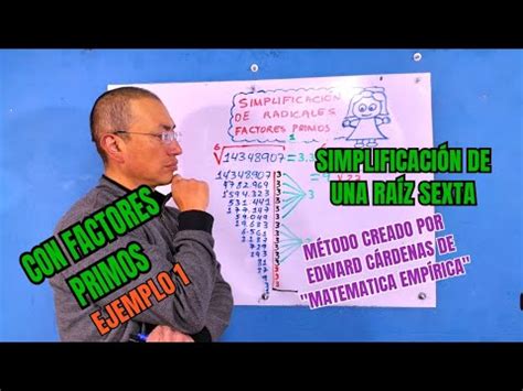 SIMPLIFICACIÓN DE UNA RAÍZ SEXTA CON FACTORES PRIMOS RÁPIDO EJEMPLO 1
