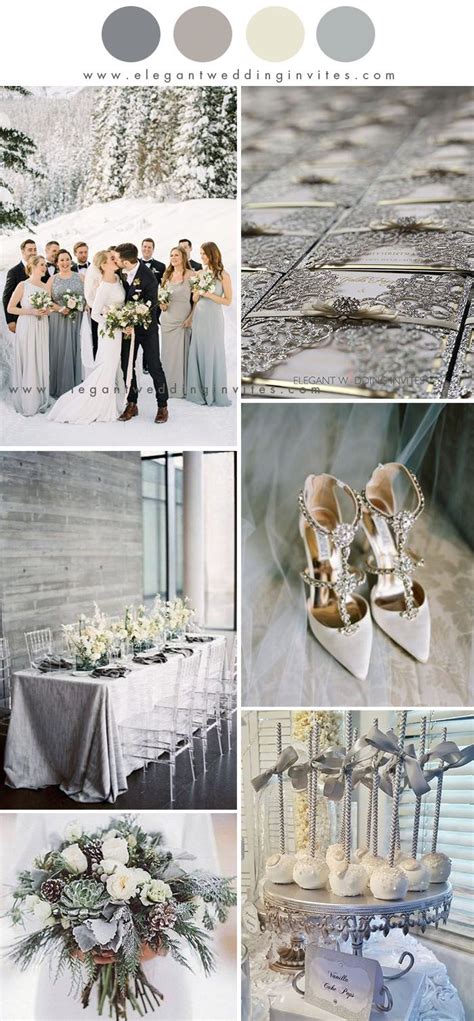 Grey Winter Wedding Winter Wonderland Wedding Theme Silver Wedding