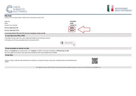 Codici Di Sicurezza Elektronische Identit Tskarte Cie