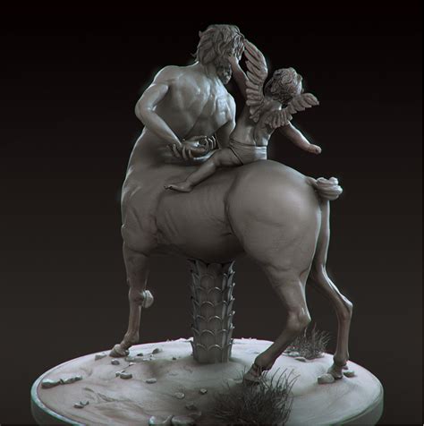 Old Centaur Teased By Eros Cupid Sculpt Zbrushcentral