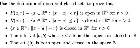 solved jse the definition of open and closed sets to prove