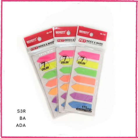 Jual Alat Tulis STICKY NOTES PANAH PEMBATAS BUKU PLASTIK INDEX TEMPEL