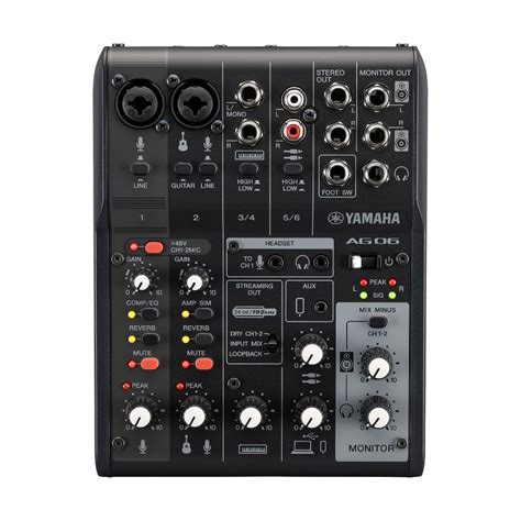 Mezcladora Yamaha AG06MK2B Color Negro 6 Canales Coppel