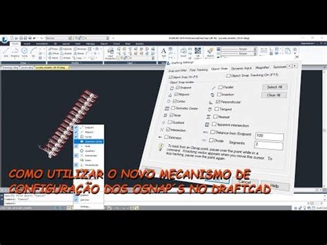 Como utilizar o novo mecanismo de configuração de OSNAPs do DRAFTCAD