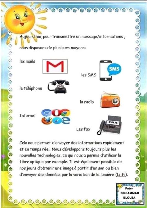 قسم السنة السادسة ابتدائي Français Module 2 6 eme année communiquer