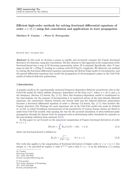 pdf efficient high order methods for solving fractional differential equations of order α ∈ 0