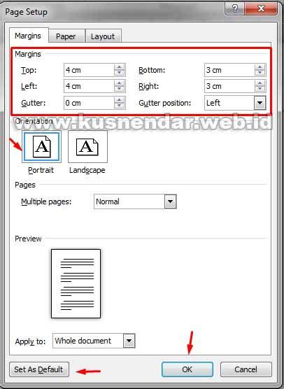 Cara Mudah Mengatur Margin Di Word 2007 2010 2013 LENGKAP Kusnendar