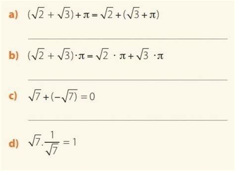 1 Escribe La Propiedad De Los Numeros Reales Que Se Aplica En Cada