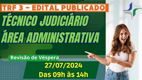 Revis O Concurso Trf T Cnico Judici Rio Administrativo Youtube