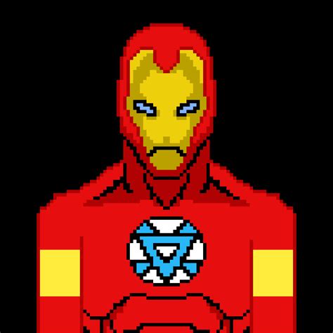 Pixilart Iron Man By INVIDIANOODLlel